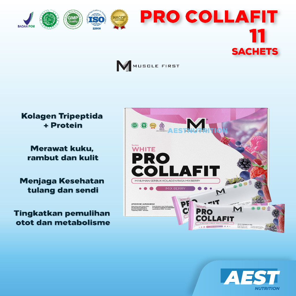 Jual Muscle First Pro Collafit Sachet Collagen Drink Minuman Kolagen ...