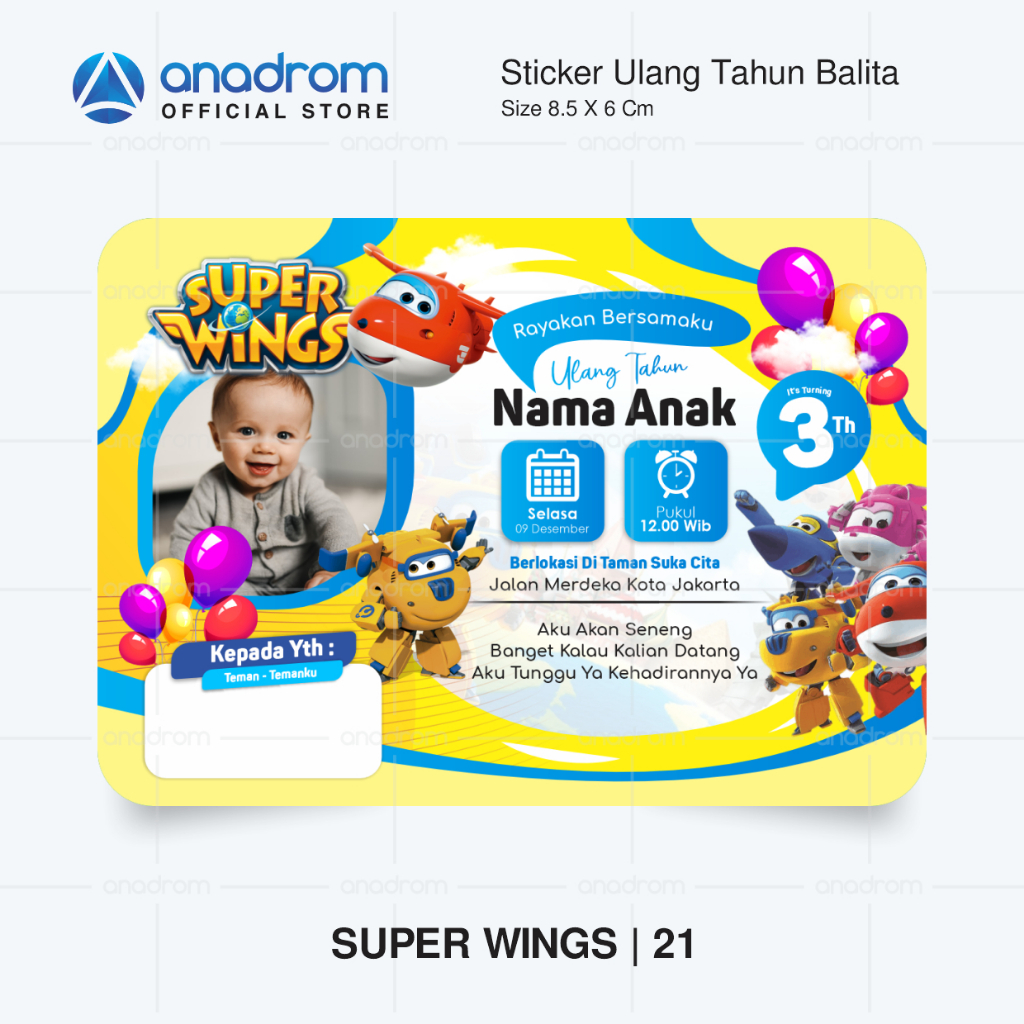 Jual Sticker Label Ulang Tahun Balita | Sticker Label Box Makanan ...