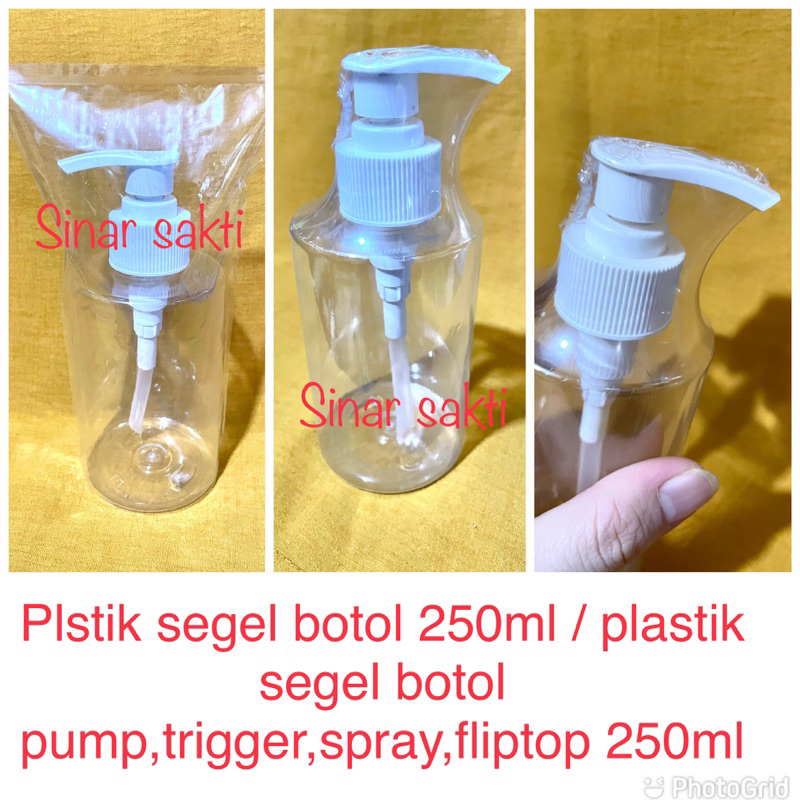 Jual plastik segel botol pump 250ml / plastik segel 250ml (isi50 ...
