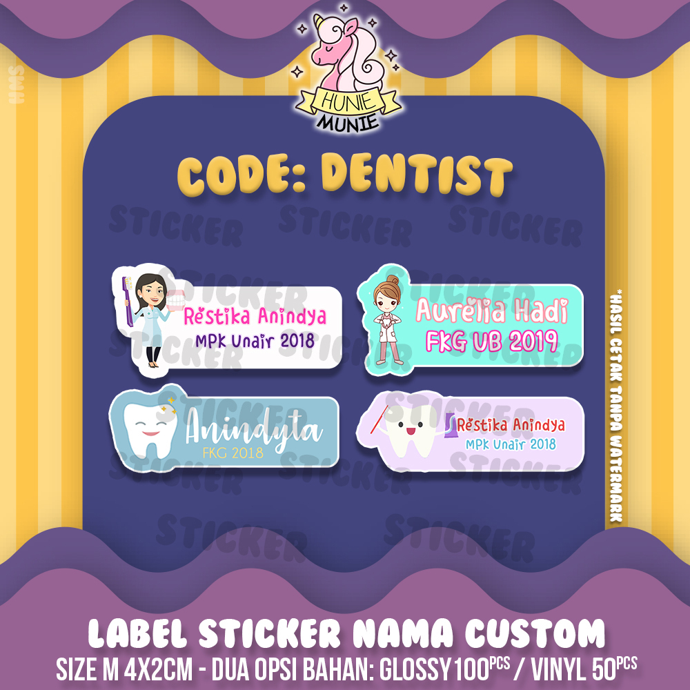 Jual Sticker Label Nama - Profession SERIES Profesi Pekerjaan (100pcs ...