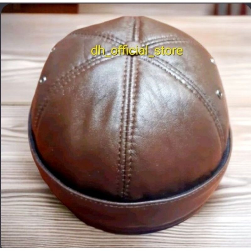 Jual Kopiah Bulat Peci Uas Kulit Asli Ukuran Kepala Dewasa | Shopee ...