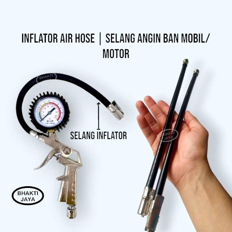 Jual Inflator Air Hose | Selang Angin Ban Mobil/Motor | TG3 | 37 cm ...