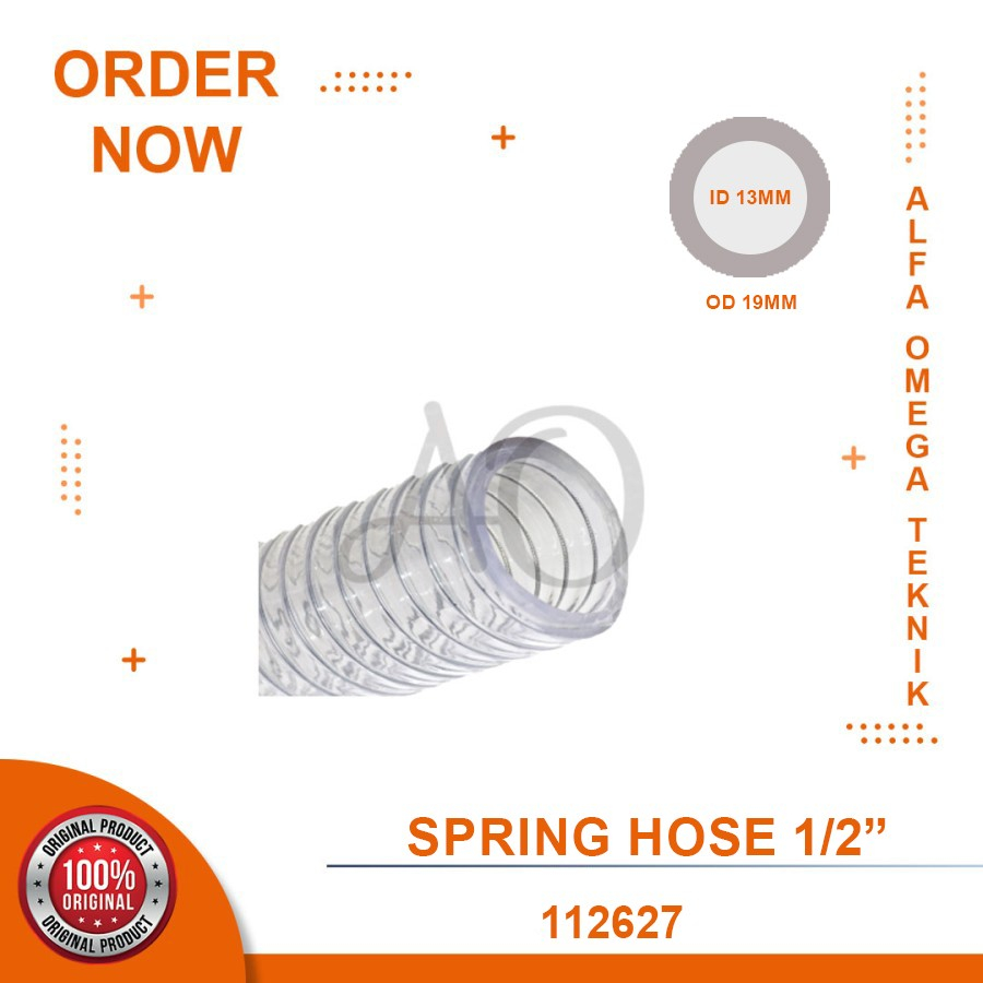 Jual SELANG INDUSTRI SPIRAL KAWAT BENING 1/2 INCH SPRING HOSE PVC 1/2 ...