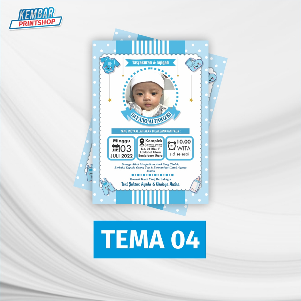 Jual UNDANGAN TASMIYAH/ UNDANGAN AQIQAH /UNDANGAN TASYAKURAN MURAH ...