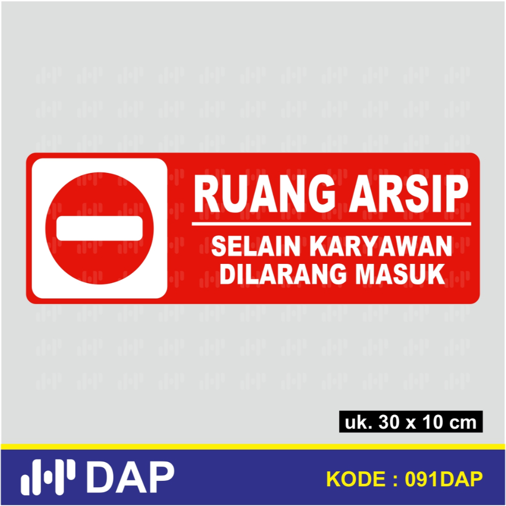 Jual 091 - STIKER RUANG ARSIP - 30 x 10 CM - VYNIL - TERBAIK | Shopee ...