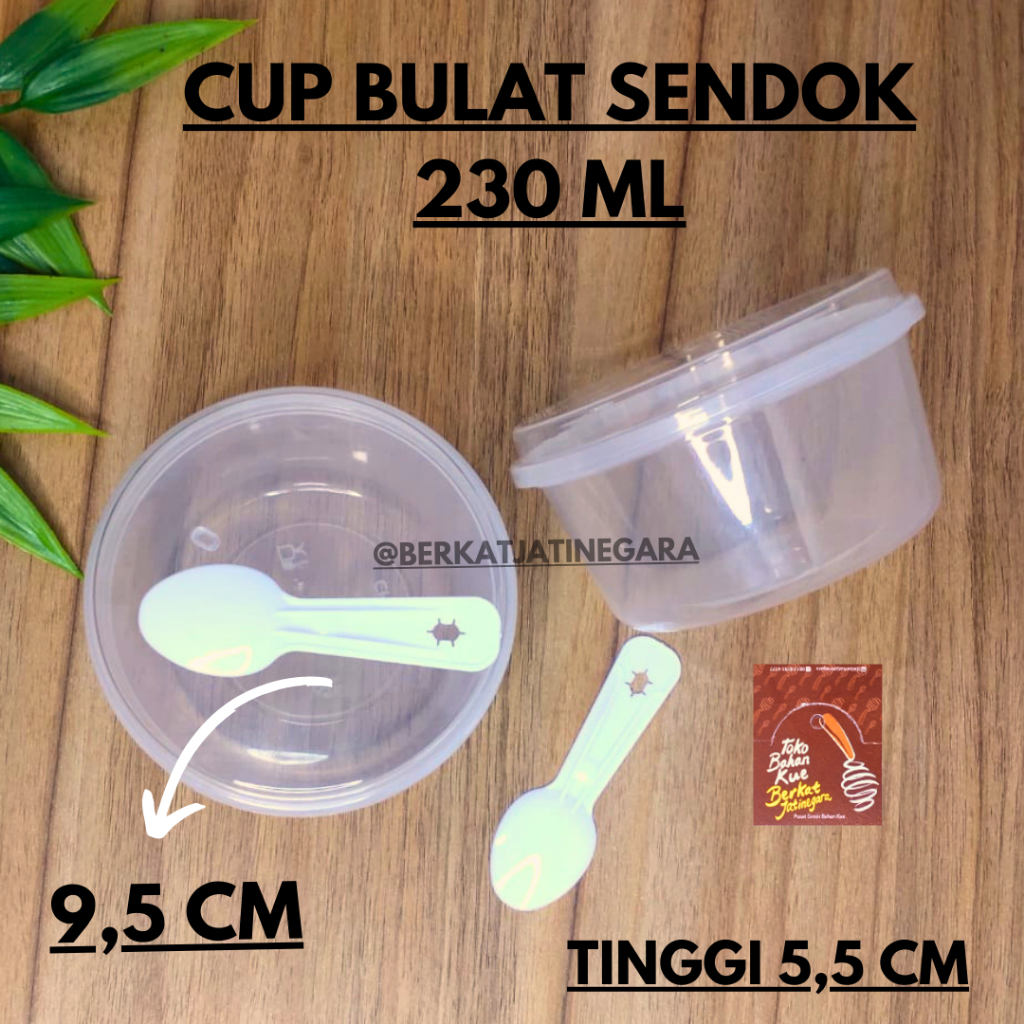 Jual CUP PUDING BULAT / CUP BENING / CUP BULAT + SENDOK / PCS | Shopee ...