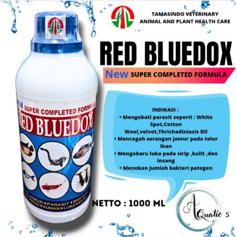 Jual Obat Ikan Hias Anti Jamur Parasit Bakteri RED BLUEDOX 1000ML ...