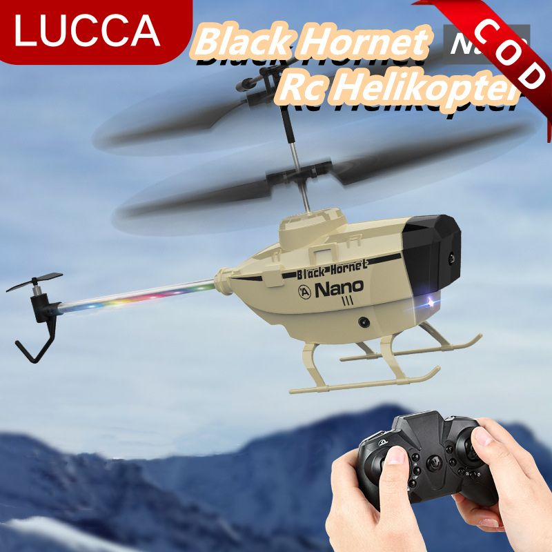 Jual Mainan Helikopter Remote 2.5CH Rc Helicopter Nano Black Hornet ...