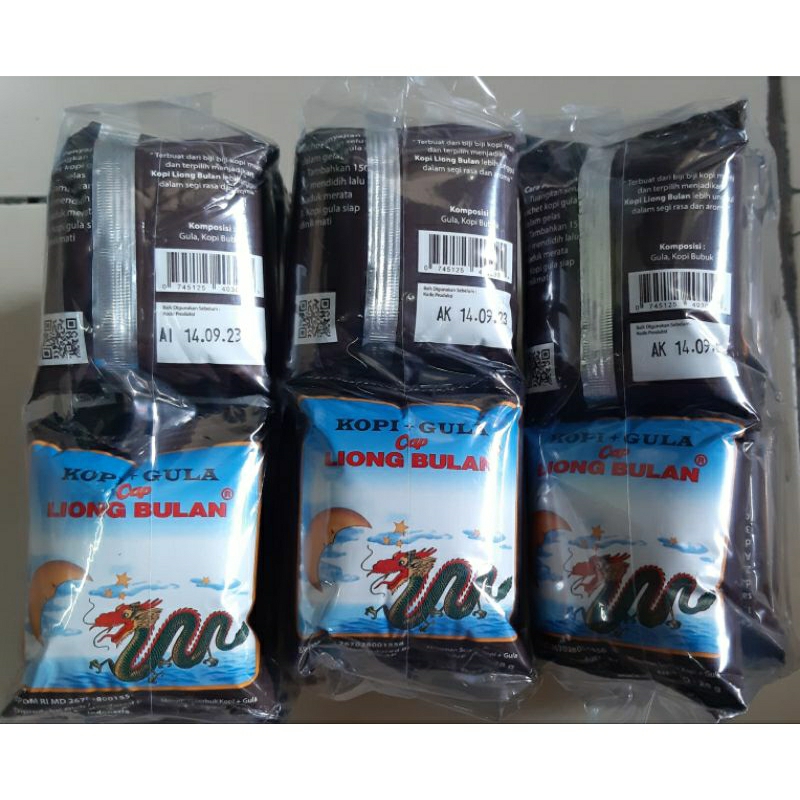 Jual kopi liong bulan plus gula 28 gr (1 pak isi 20 pcs) | Shopee Indonesia