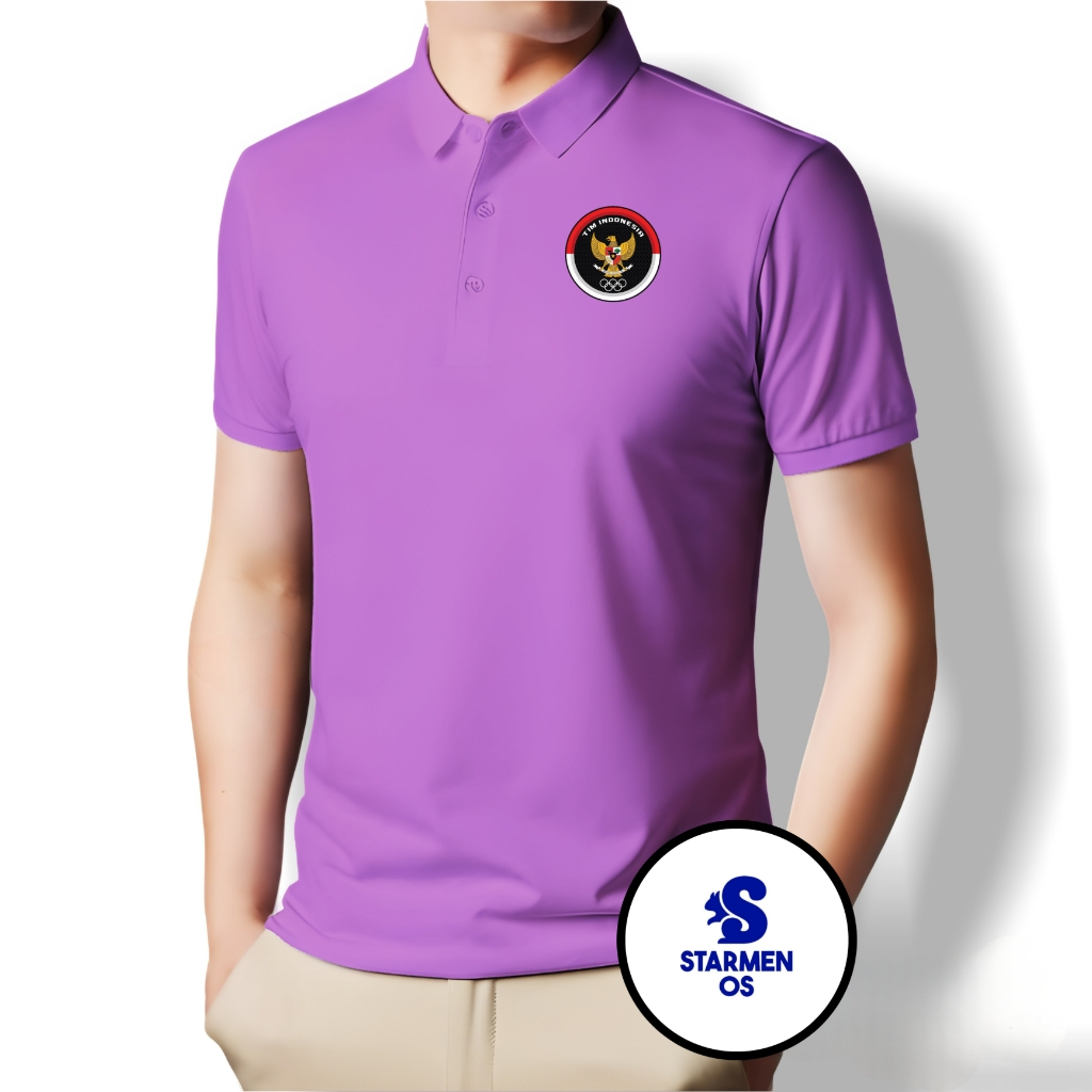 Jual Kaos Wangki Polo T-Shirt Pria Kerah Polos Logo TIM INDONESIA 2023 ...