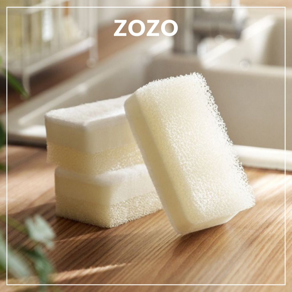 Jual ZOZO Spons Cuci Piring 3 Layer Putih Spon Sabut Dapur Dishwash ...