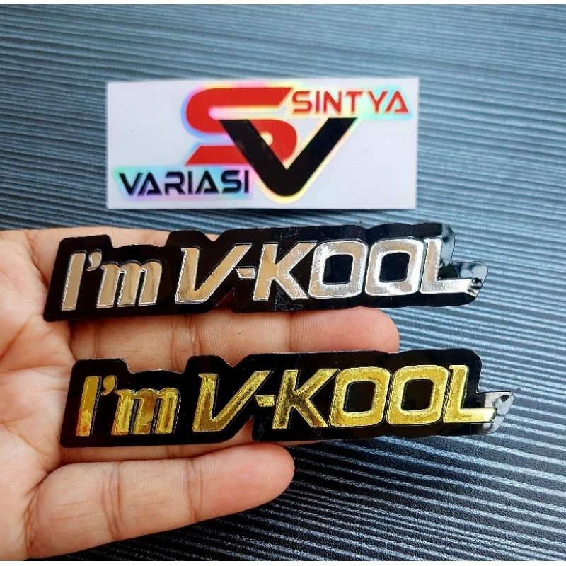 Jual STICKER EMBLEM Im V-KOOL sticker I'M Vkool EMBOSS Termurah | Shopee Indonesia