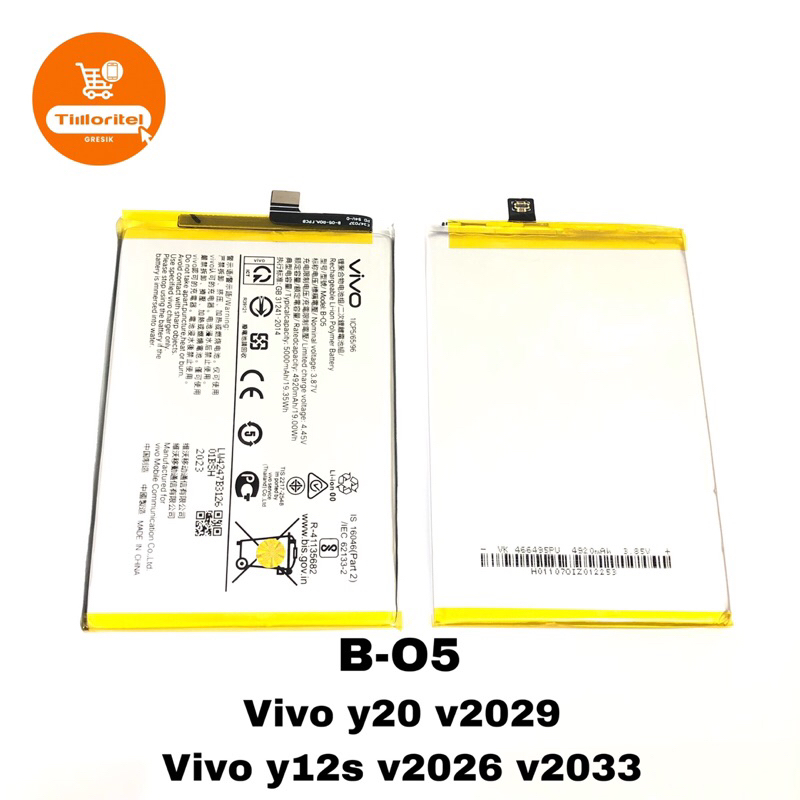 Jual BATTERY B-O5 VIVO Y20 V2029 / BATERAI BATRE VIVO Y12S V2026 V2033 ...