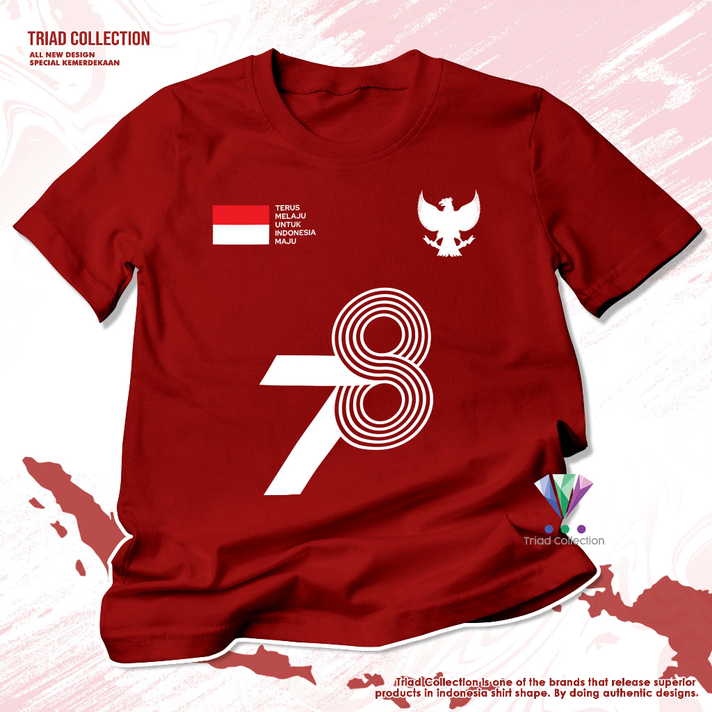 Jual Kaos Kemerdekaan HUT RI 78 TERUS MELAJU UNTUK INDONESIA MAJU ...