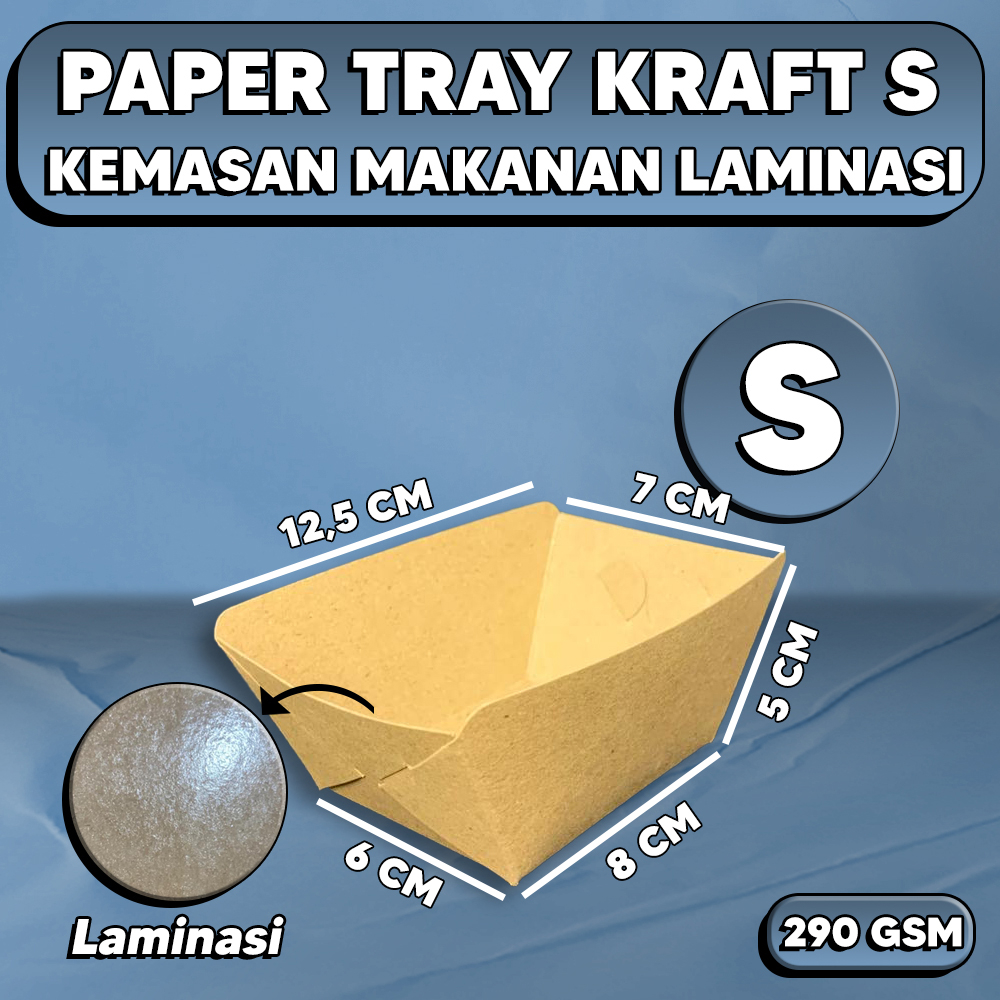 Jual Paper Tray l Nampan Kertas l Tray Paper Bahan Kraft Small Food ...