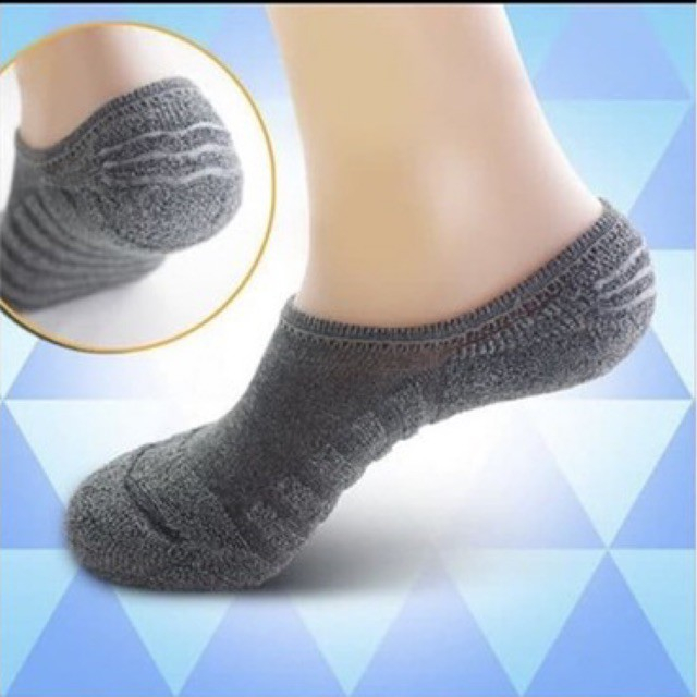 Jual Kaos Kaki pendek tebal Serat Bamboo handuk / Kaos kaki hidden Pria Wanita / kaos kaki arang ...