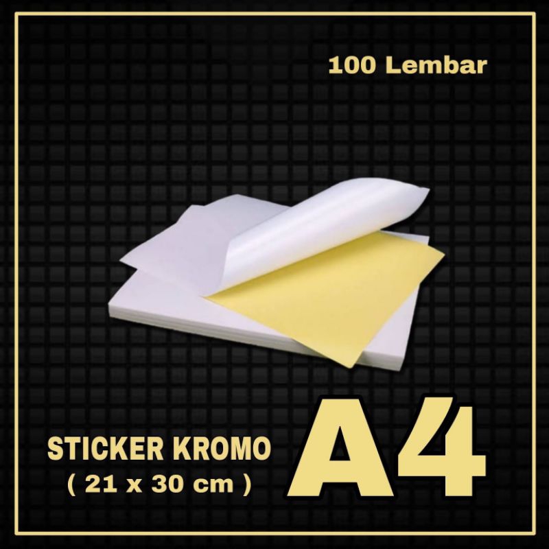 Jual STICKER CHROMO A4 ISI 100 LEMBAR | Shopee Indonesia