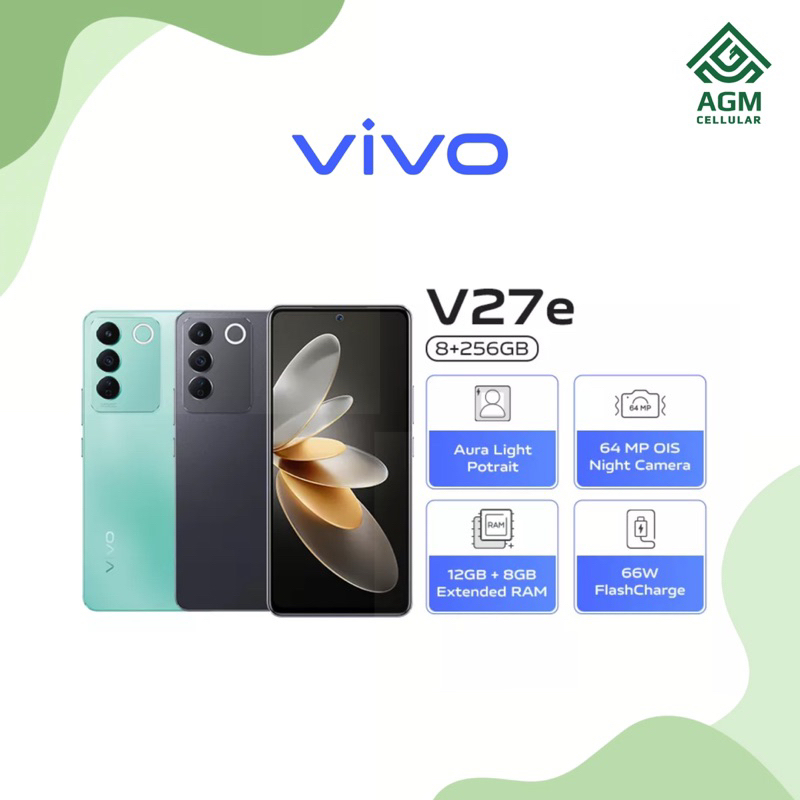 Jual HANDPHONE VIVO V27E RAM 12GB/256GB | 8GB/256GB (Glory Black ...