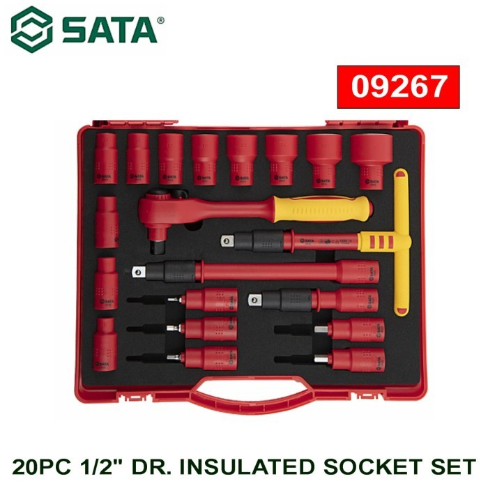 Jual SOCKET VDE LISTRIK 09267 - 20PC 1/2" DR. INSULATED SOCKET SET SATA ...