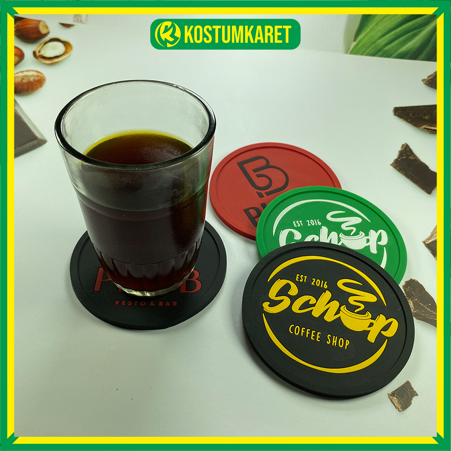 Jual [ Minimal 50pcs ] Kostum Tatakan Gelas Karet Anti Slip Desain ...
