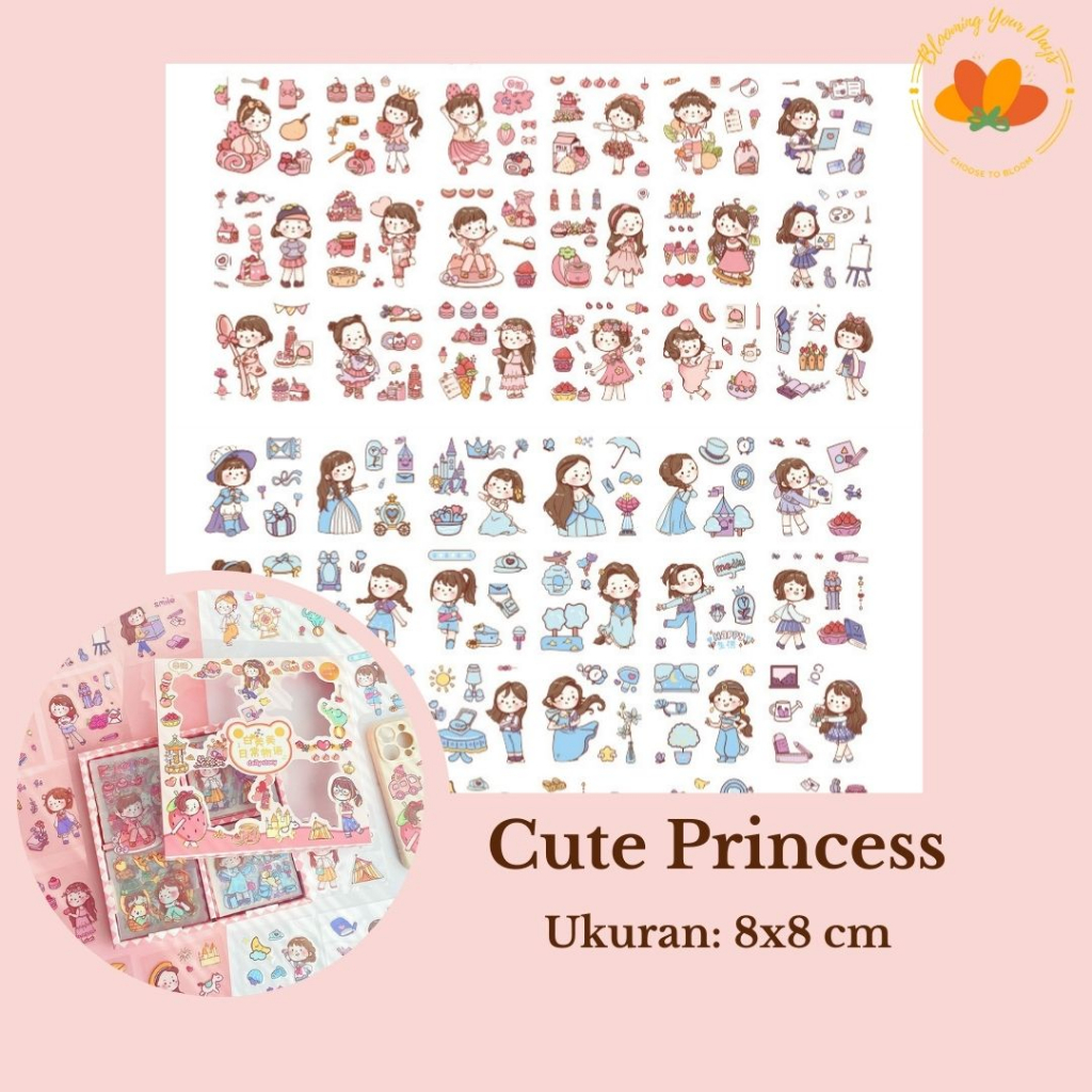 Jual stiker viral memo random vintage cute chibi girl boys beruang bear ...