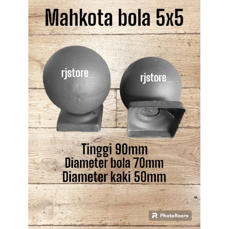 Jual Mahkota bola besi pipa hollow 50x50 aksesoris ornamen dop tutup ...