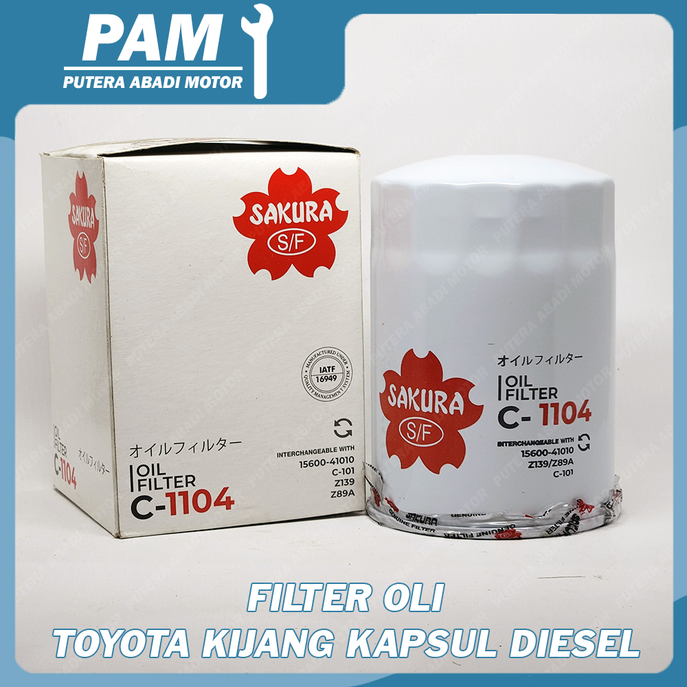 Jual Filter Oli Kijang Kapsul Diesel Hiace Diesel C-1104 C 1104 Sakura ...