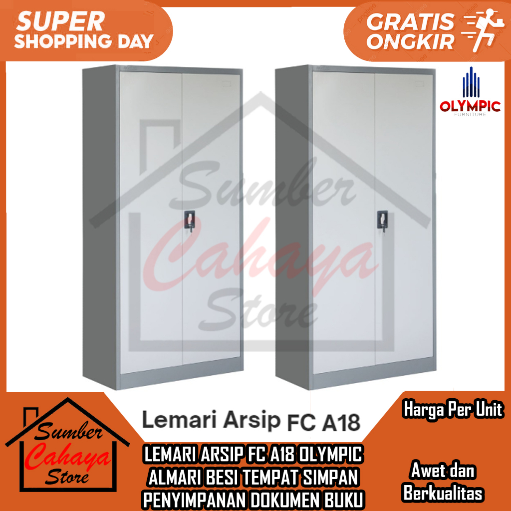 Jual [Instant] LEMARI ARSIP FC A18 OLYMPIC ALMARI BESI TEMPAT SIMPAN ...