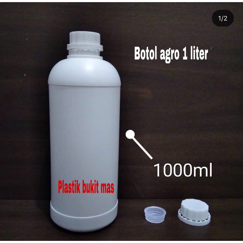 Jual Botol agro 1 liter / botol labor 1 liter / botol plastik hdpe 1 liter | Shopee Indonesia