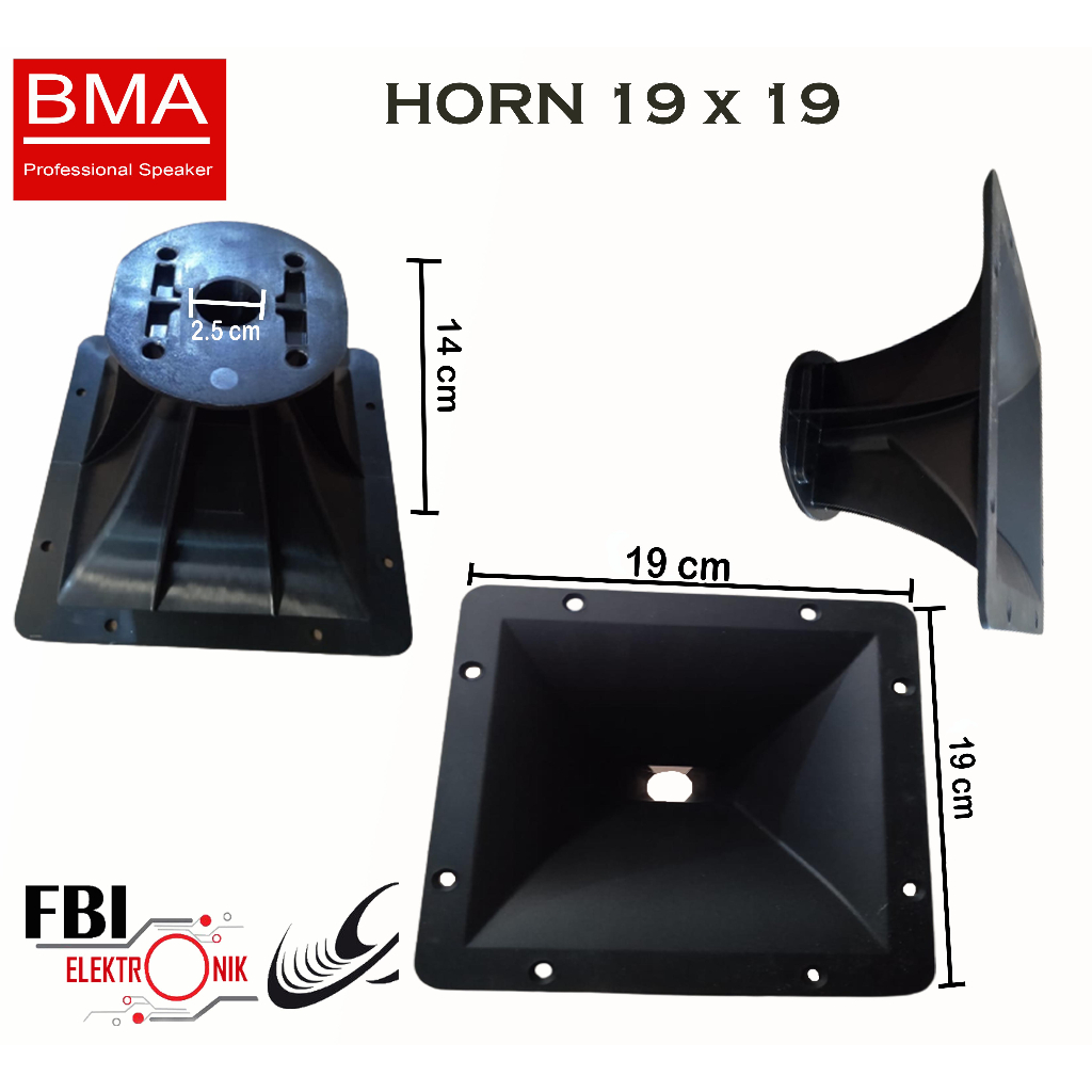 Jual Tweeter horn Baut PVC Tebal / Twiter Corong 19 x 19 CM / Horn ...