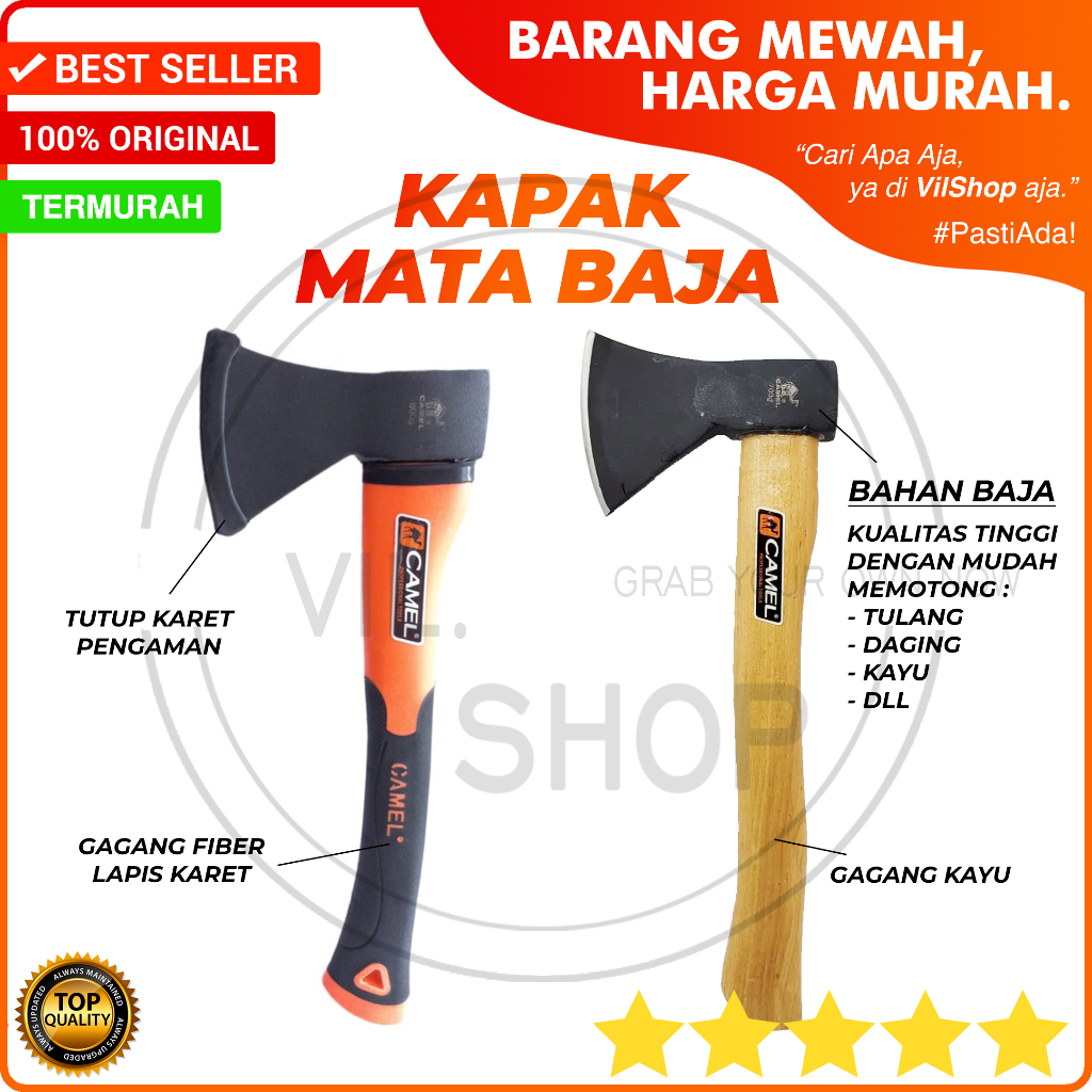 Jual KAPAK QURBAN KAMPAK KURBAN TAJAM BAHAN BAJA KERAS GAGANG FIBER ...