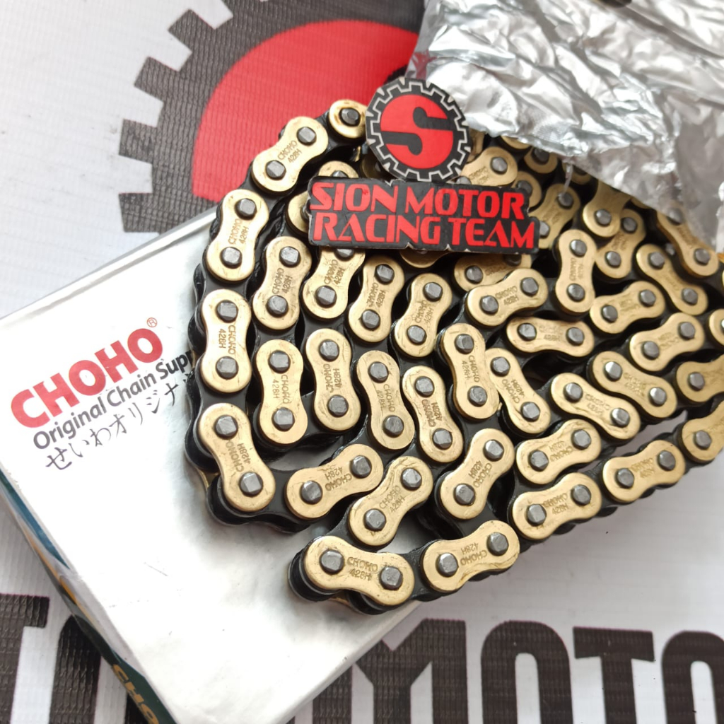 Jual Rantai Roda Motor / Chain Motorcycle Emas Gold 428H-110L 428H ...