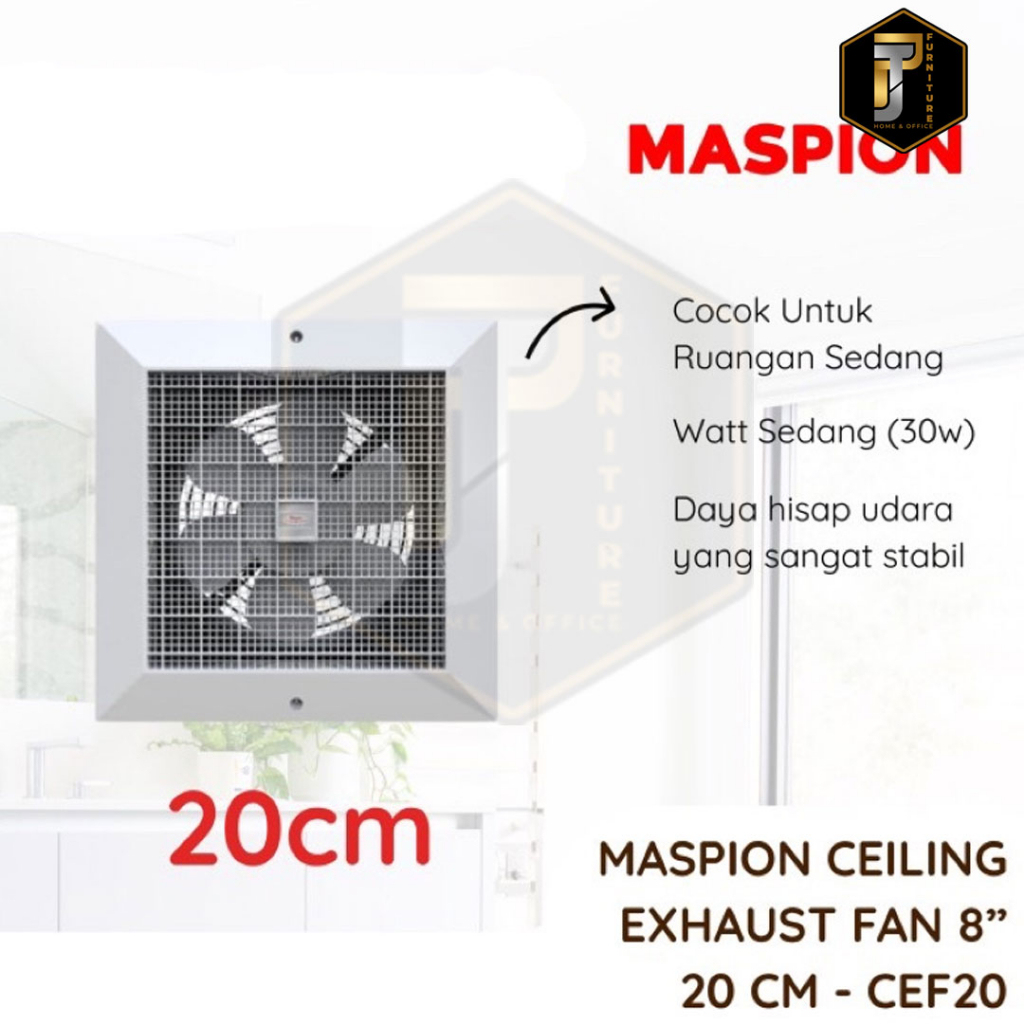 Jual Maspion Exhaust Fan CEF-20 Exhaust Plafon 8" Penghisap Udara ...