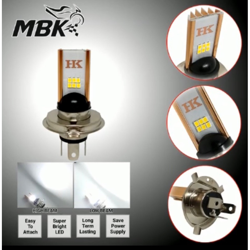 Jual Lampu depan LED motor H6 H4 bebek Matic sport Super terang | Shopee Indonesia