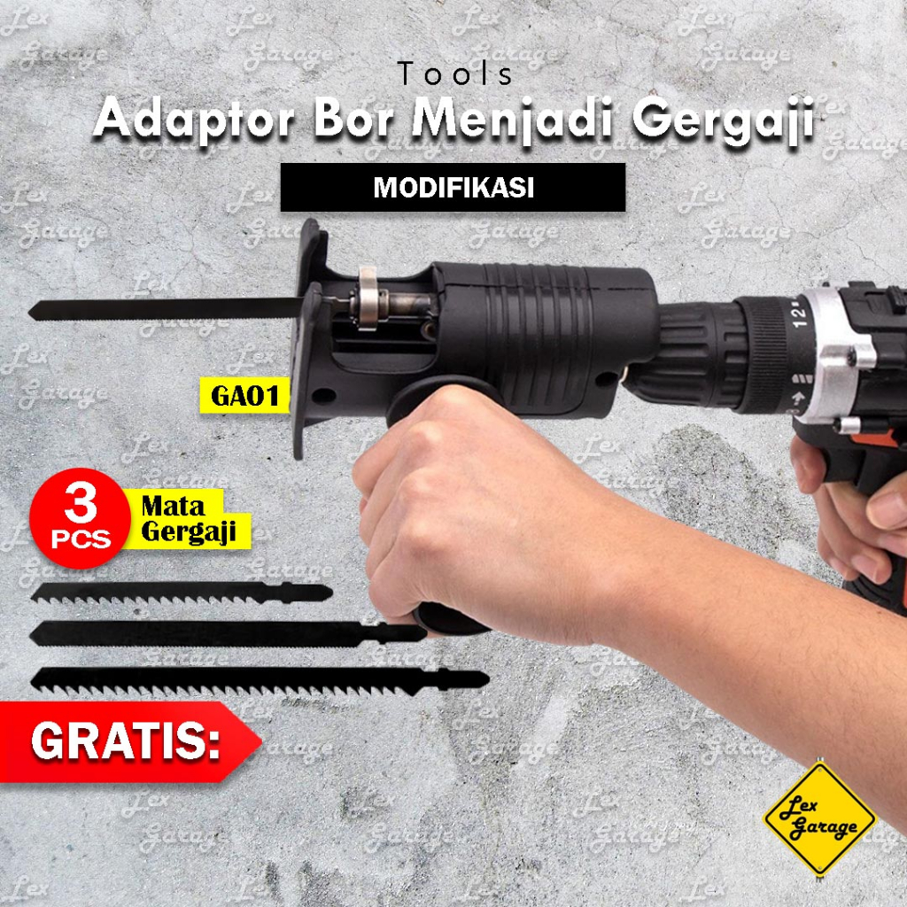 Jual Adaptor Adapter Bor Listrik / Cordless Jadi Ke Gergaji Mesin ...