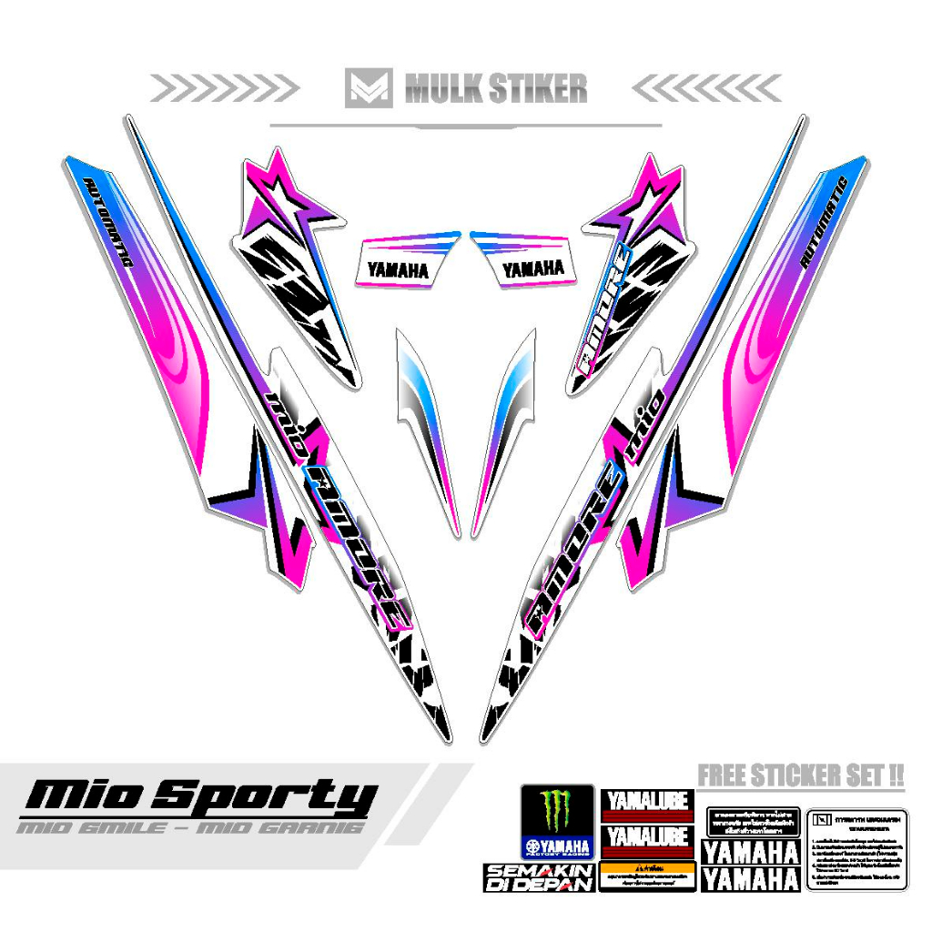 Jual STRIPING MIO SPORTY MOTIF 58 / STICKER MIO SMILE / STIKER URBAN ...