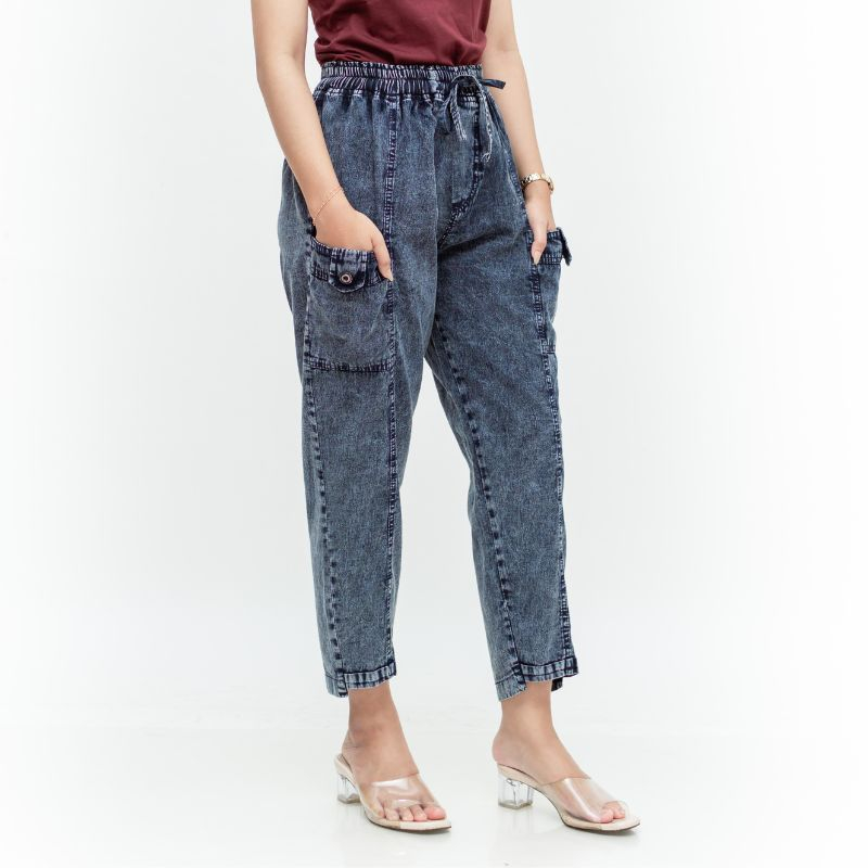 Jual MOLDING - Baggy Jeans Dewasa Panjang Model Saku Depan Warna Snow ...