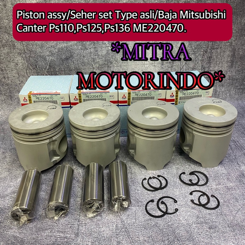 Jual PISTON ASSY MITSUBISHI CANTER PS125TURBO PS110 TURBO PS136 TURBO ...