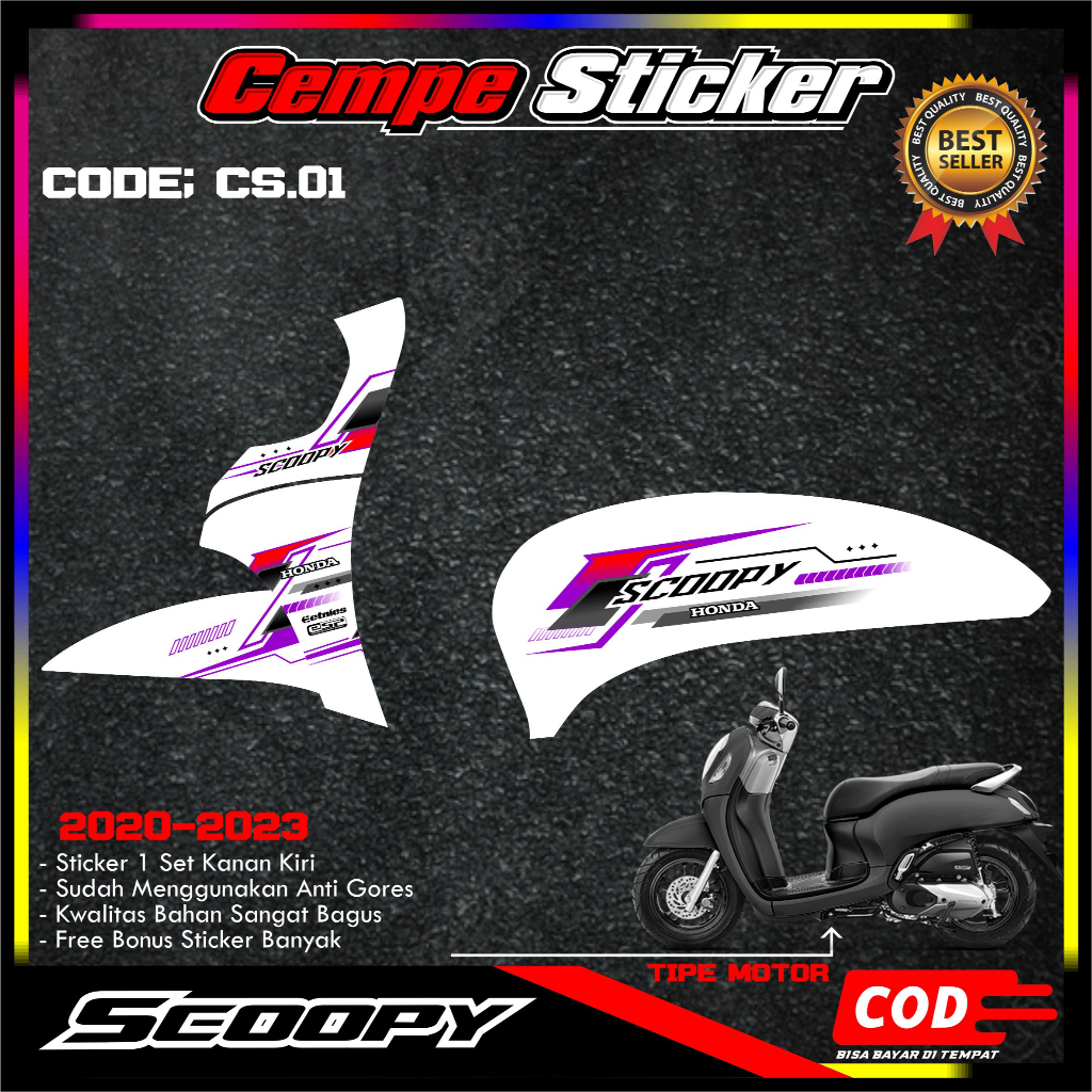 Jual Stiker Scoopy New 2020-2023 Decal Striping Standar Scoopy New ...
