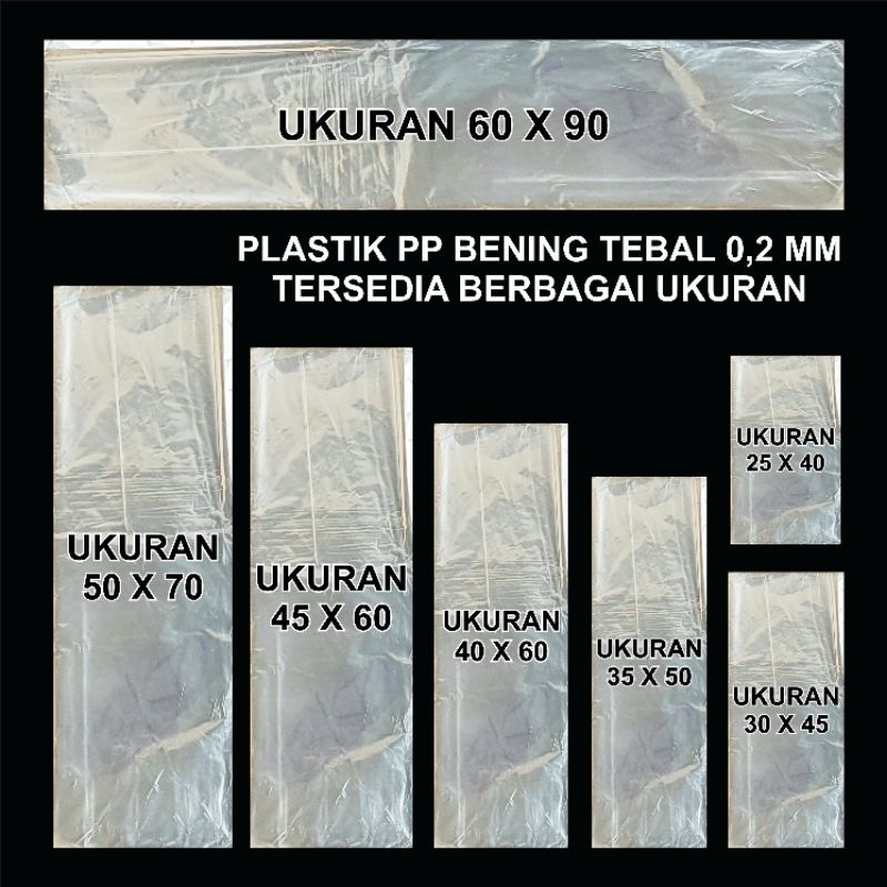 Jual Plastik PP laundry bening tebal 02 micron berbagai macam ukuran ...