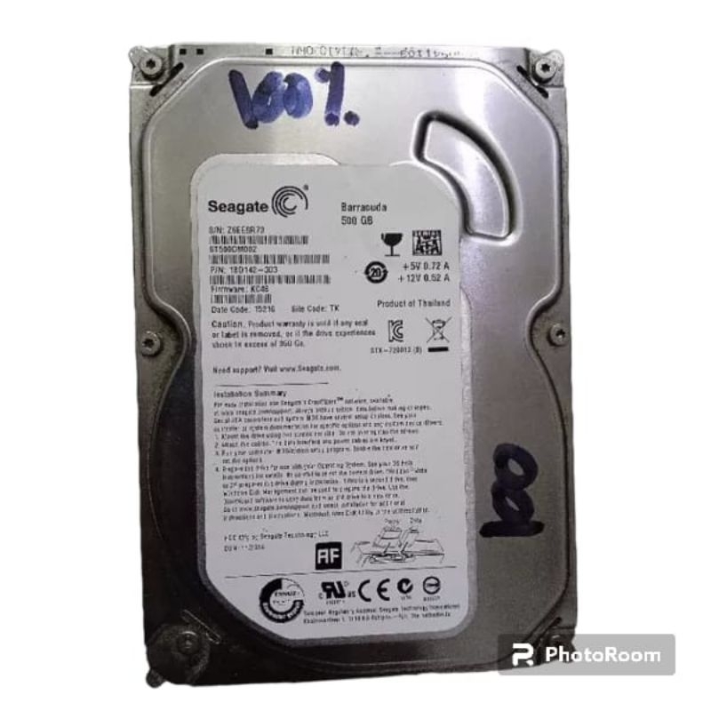 Jual Hardisk SATA 3.5 capacity 250gb, 320gb, dan 500gb sentinel 100% no ...