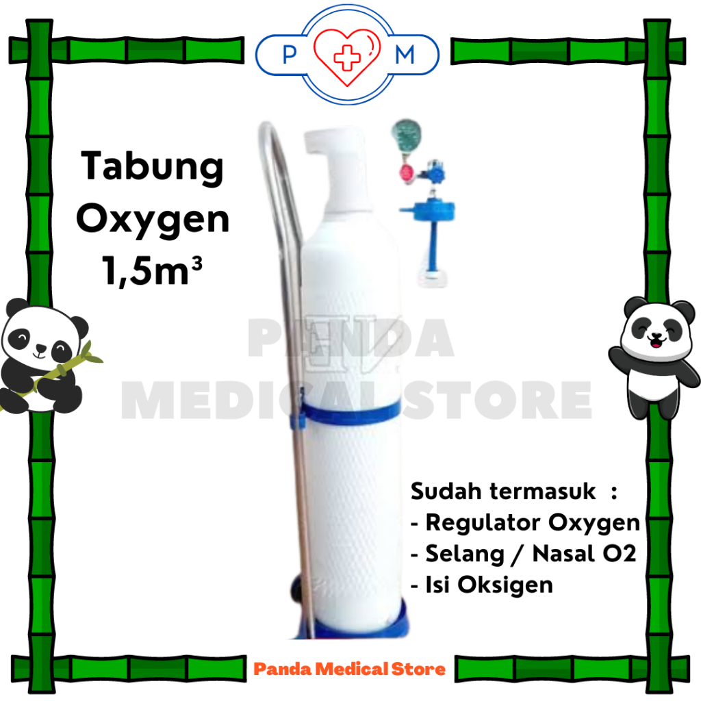 Jual Tabung Oksigen / Oxygen O2 1,5m Lengkap (Sudah + Isi Tabung ...