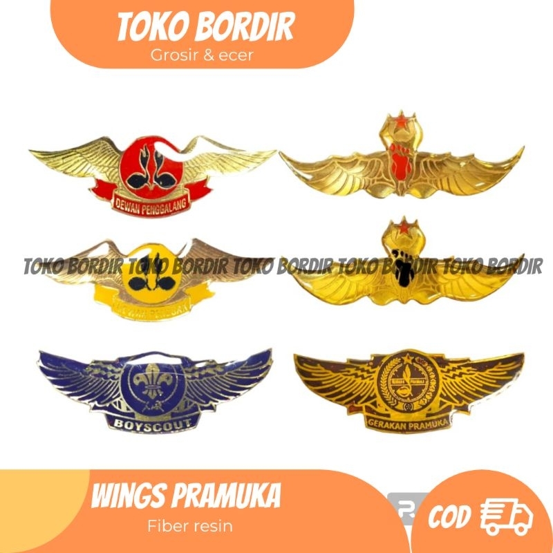 Jual Wing Pramuka lengkap / wing tapak merah hitam / wing dewan ...