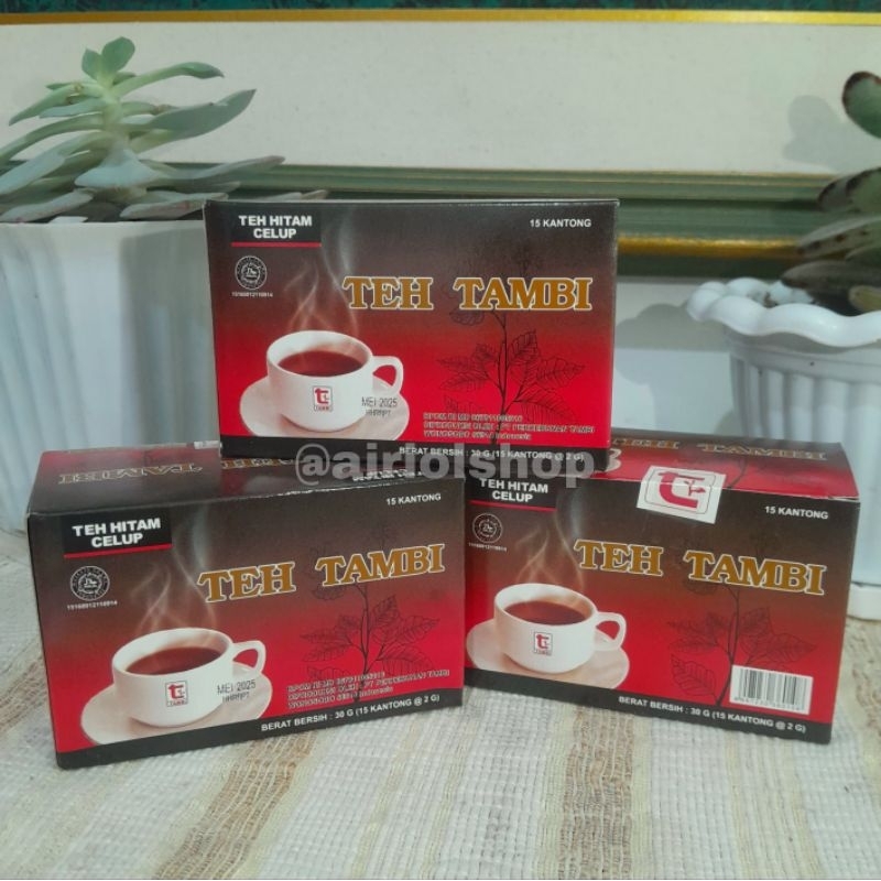 Jual Teh Tambi/Teh Hitam Celup 30gr (isi 15 kantong @ 2gr) | Shopee ...