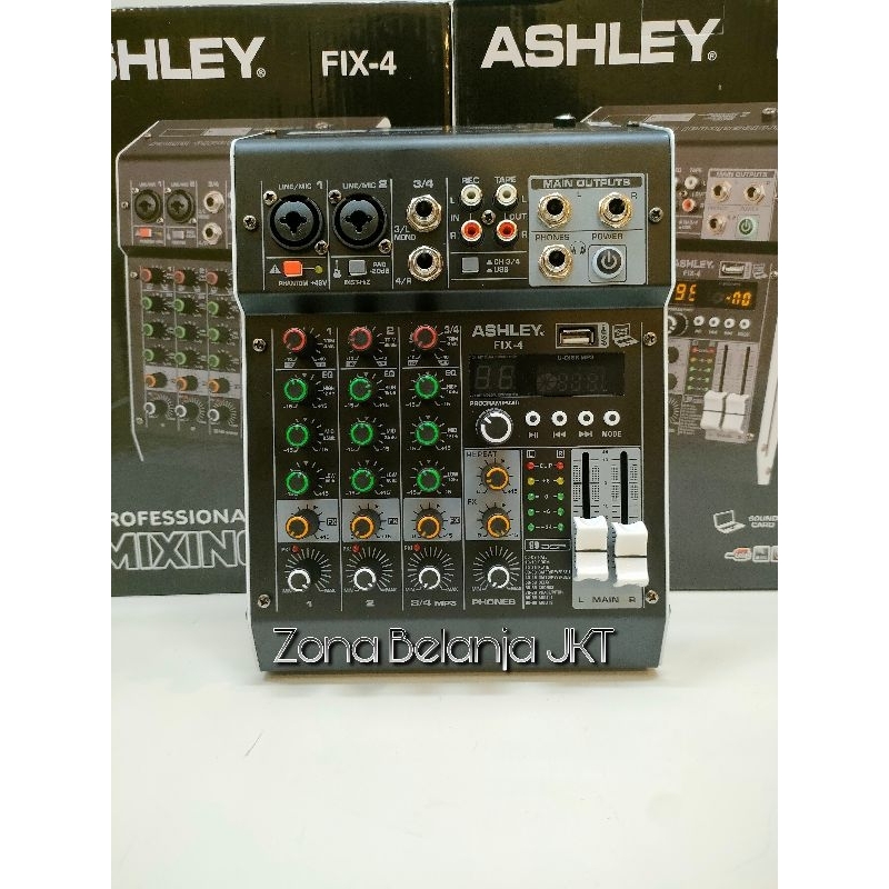 Jual MIXER ASHLEY FIX 4 FIX4 4 CHANNEL USB BLUETOOTH ORIGINAL | Shopee Indonesia