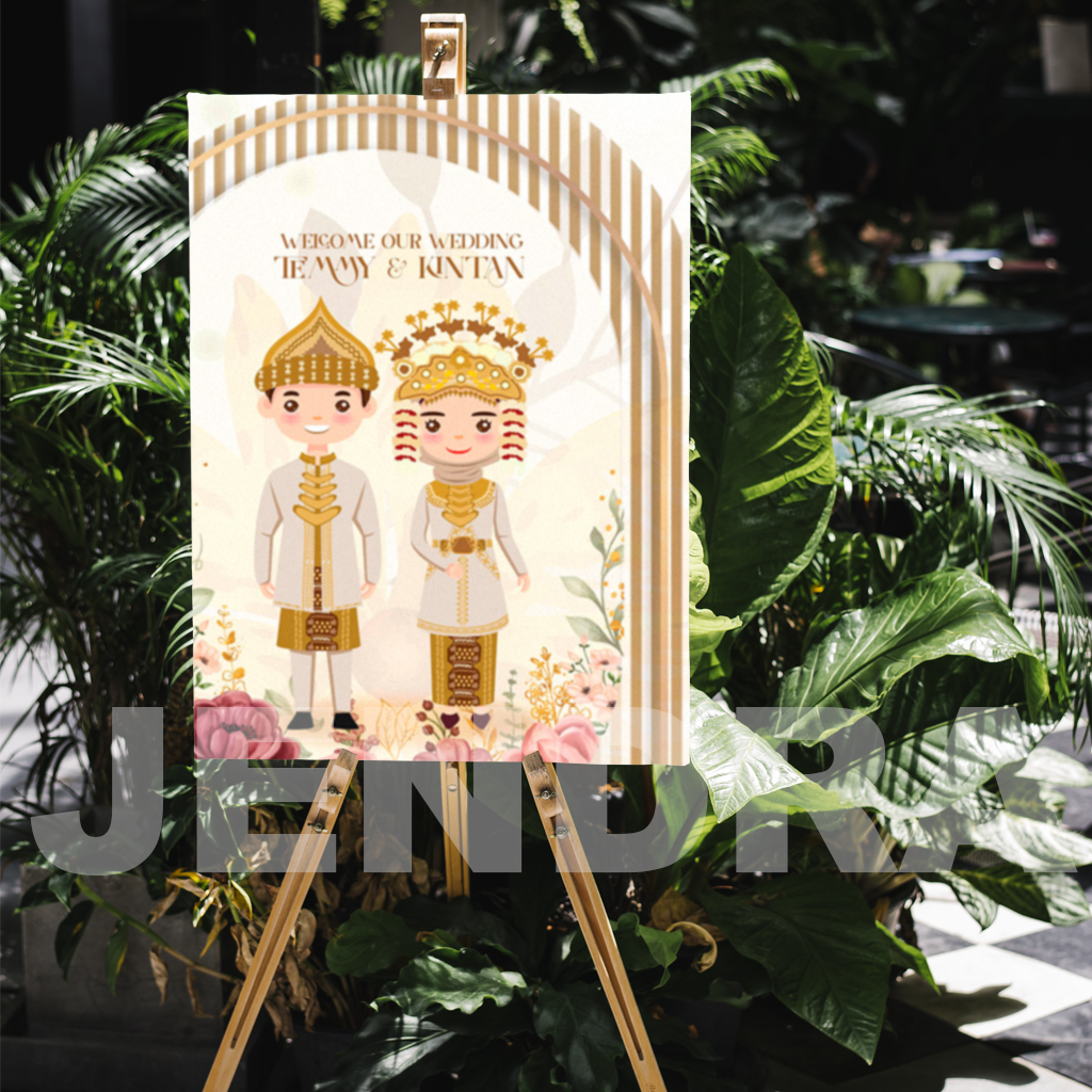 Jual FULL CUTOM DESAIN !!! Welcome sign papan kayu nikah lamaran aqiqah ...