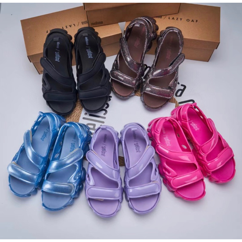 Jual strada puff sendal melissa miror | Shopee Indonesia