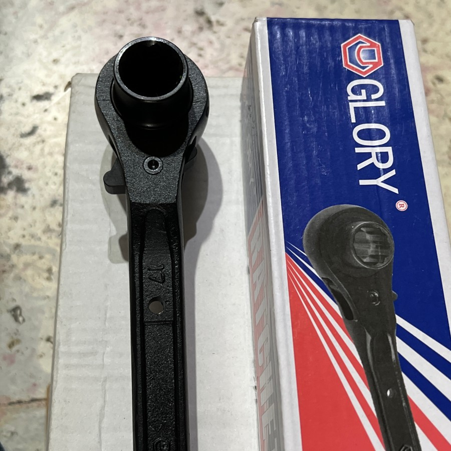 Jual Kunci Scaffolding / Double Socket Ratchet Wrench 17x21 Glory ...