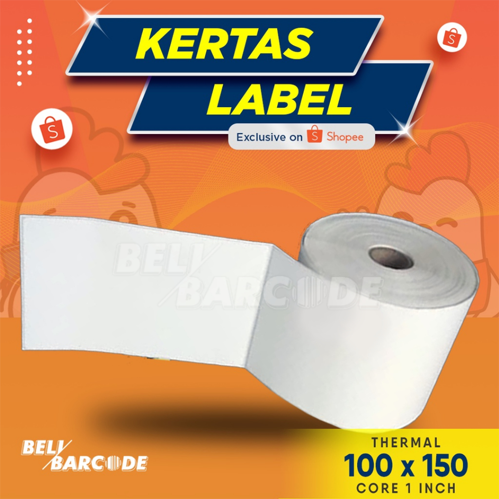 Jual Stiker Label 100x150 1Line Isi 300Pcs 100 x 150 Thermal Core Kecil ...