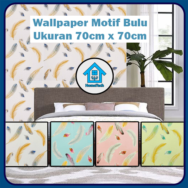 Jual HT Wallpaper Foam 3D Motif Bulu Dekorasi Dinding Kamar Aesthetic ...